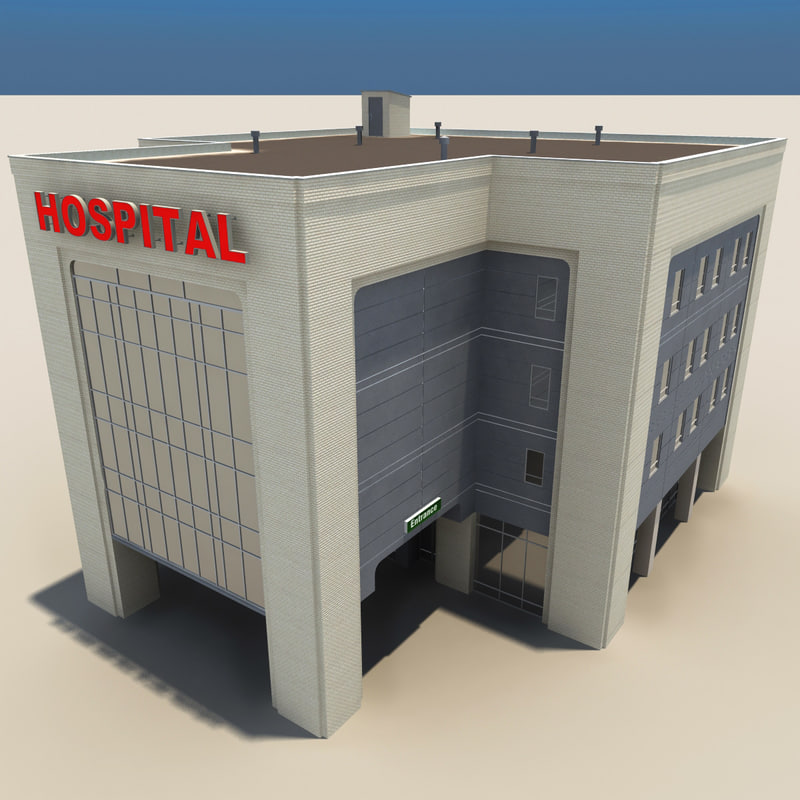 hospital building 3d model