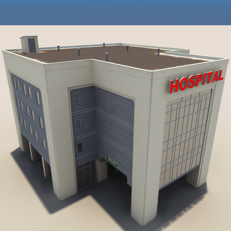 hospital building 3d model