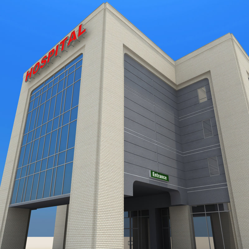 hospital building 3d model