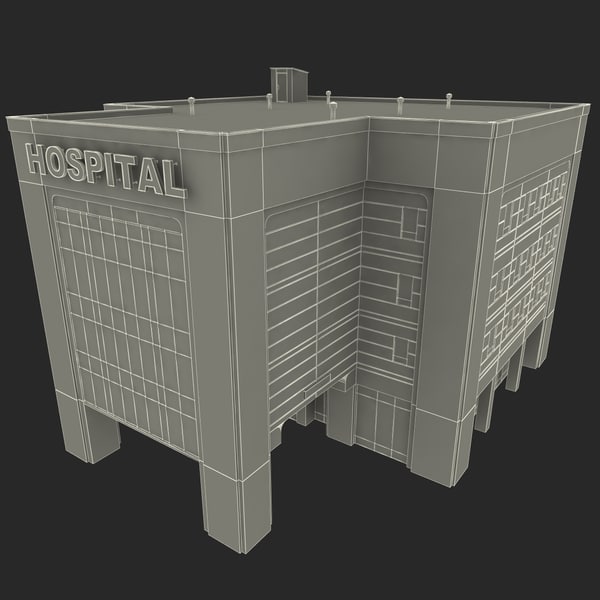 hospital building 3d model