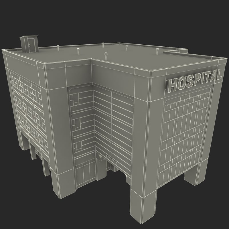 hospital building 3d model