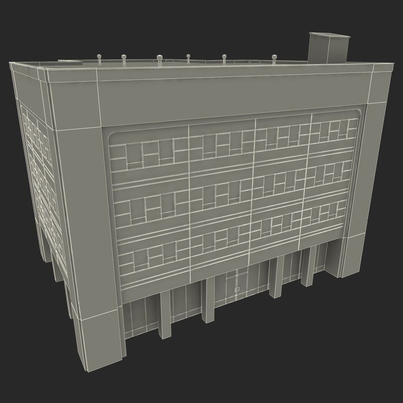 hospital building 3d model