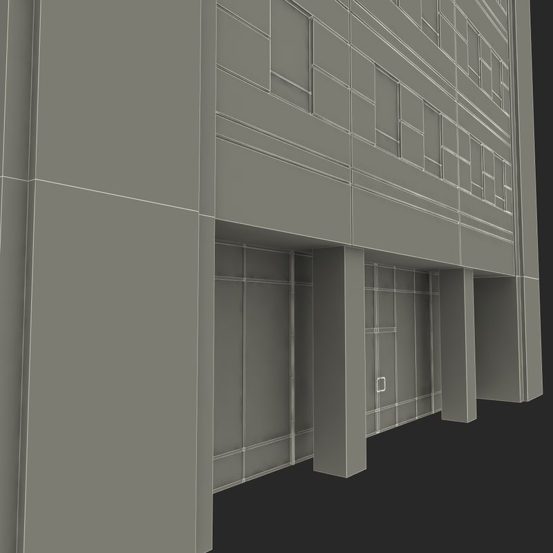 hospital building 3d model