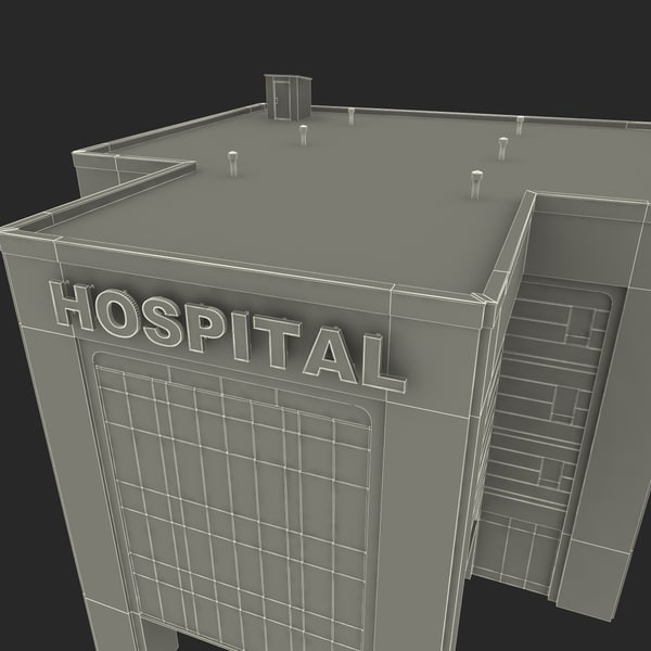 hospital building 3d model
