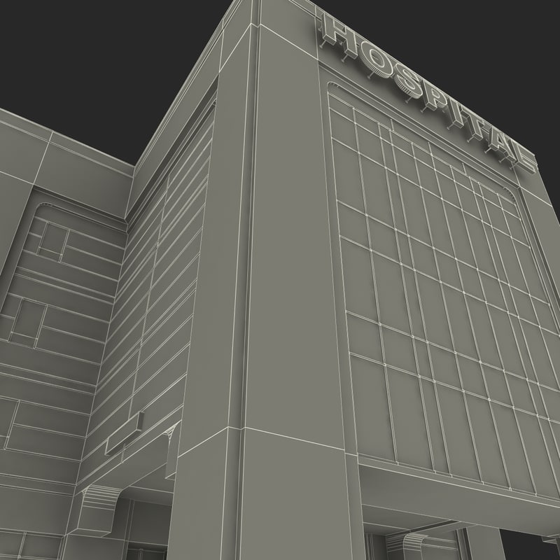 hospital building 3d model