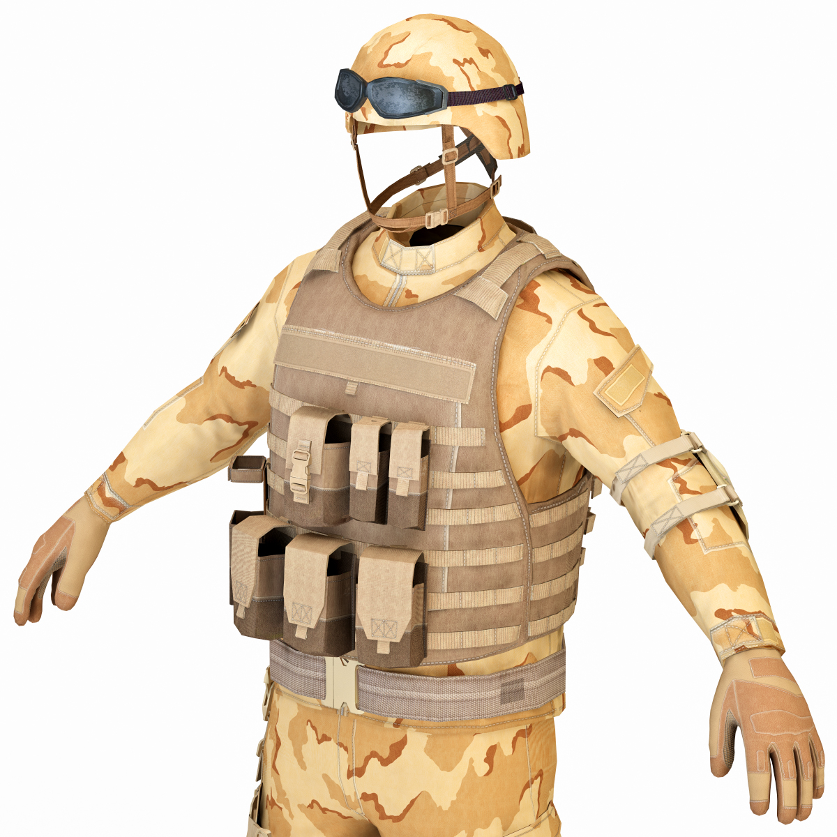 sas soldier clothes 3d model
