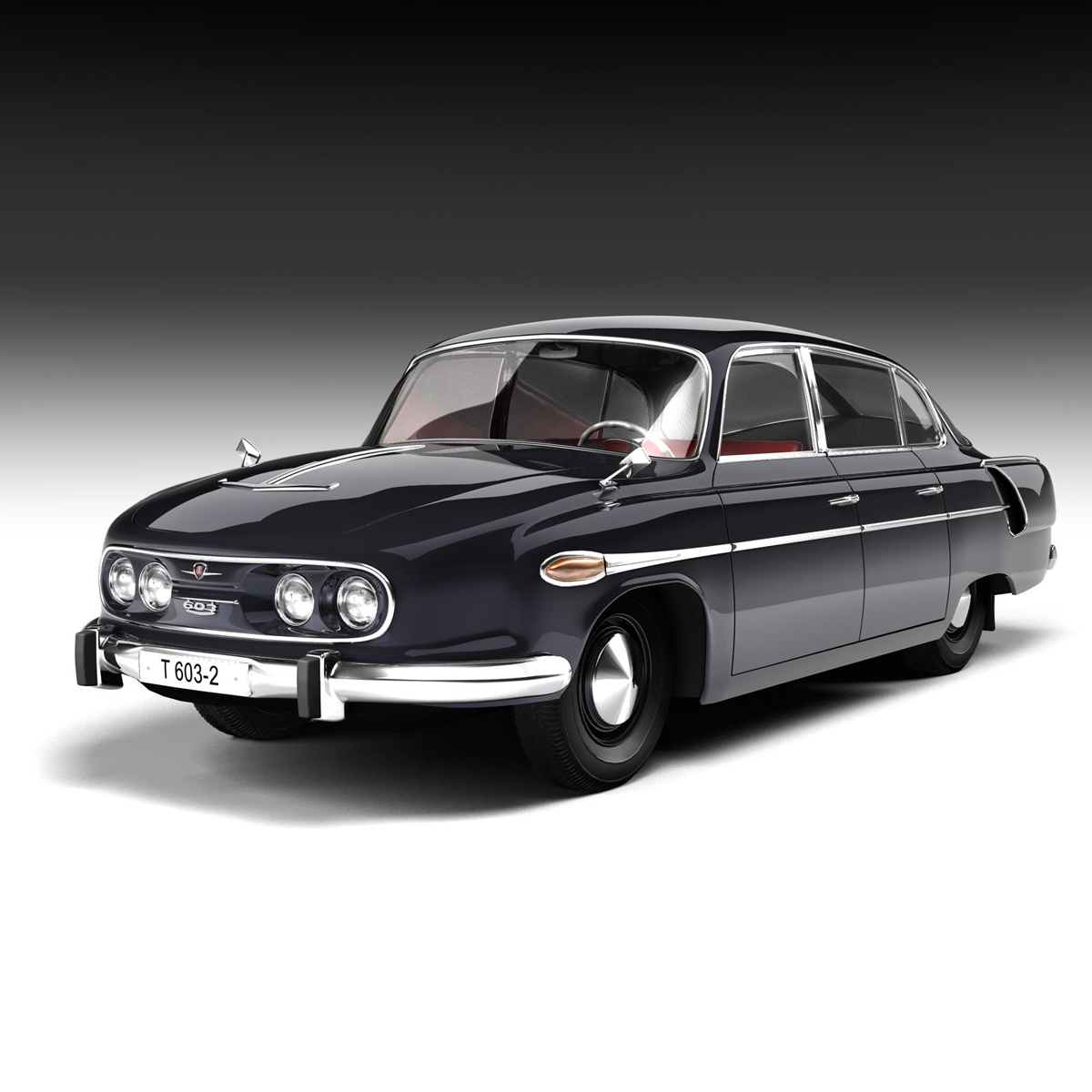 tatra 603 luxury car 3d model