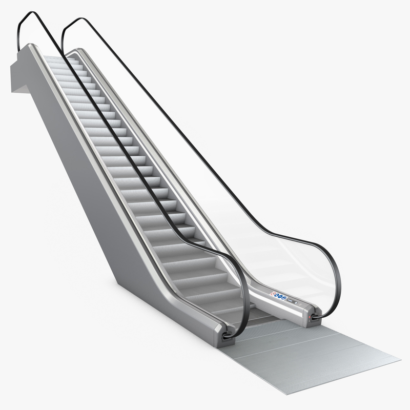 escalator animation 3d model