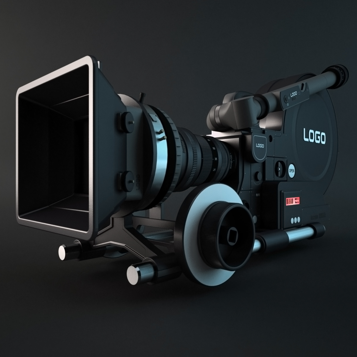 3d model movie camera