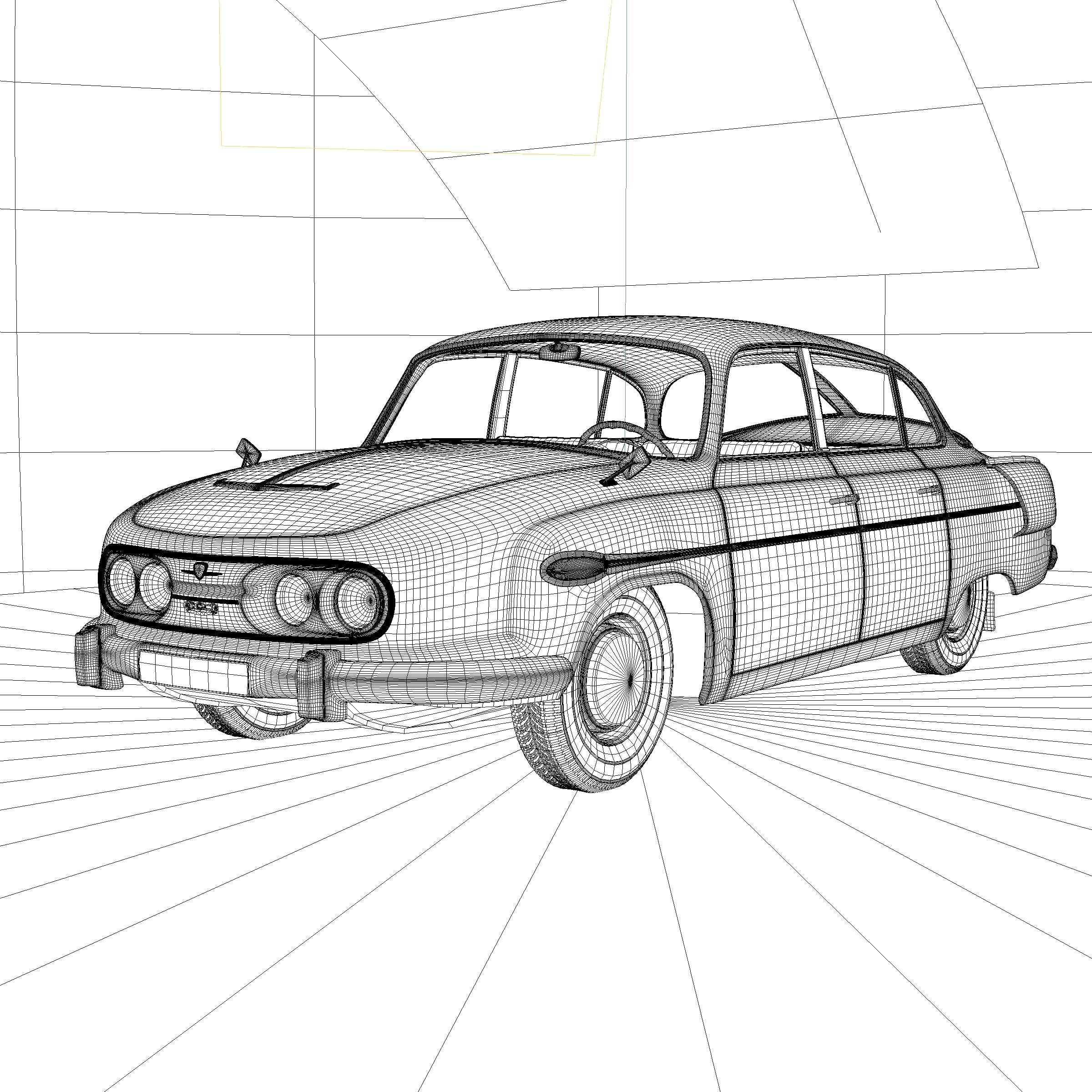 tatra 603 luxury car 3d model