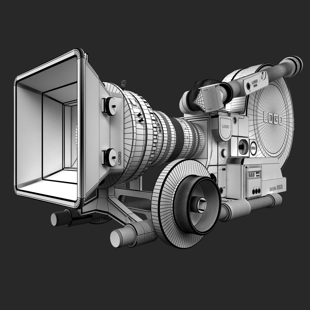3d model movie camera
