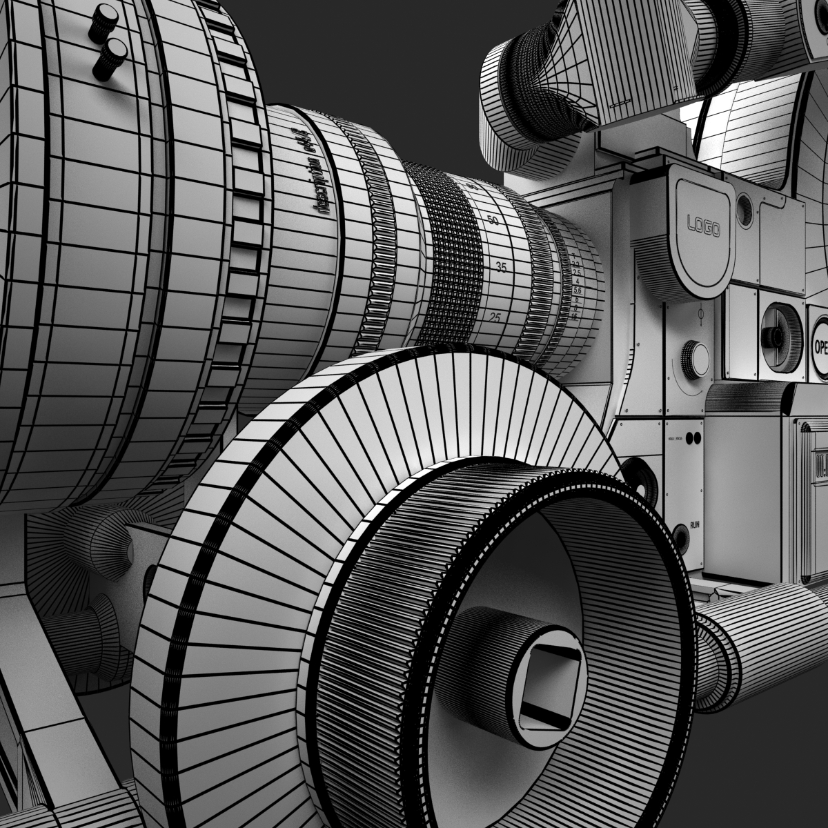3d model movie camera