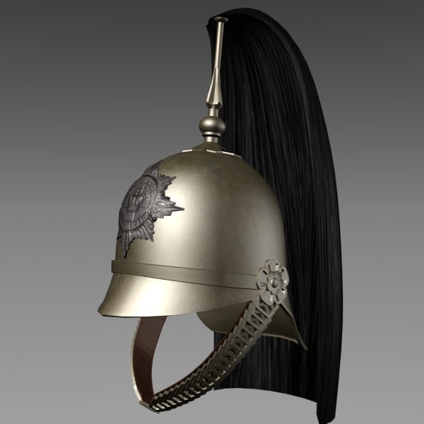 british dragoon helmet 3d model