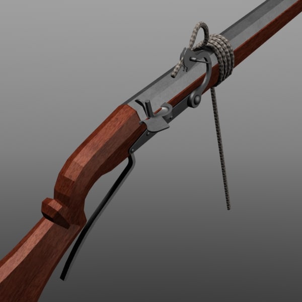 matchlock arquebus 3d model