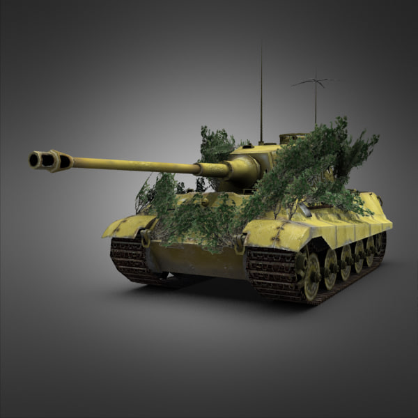 3d model king tiger tank