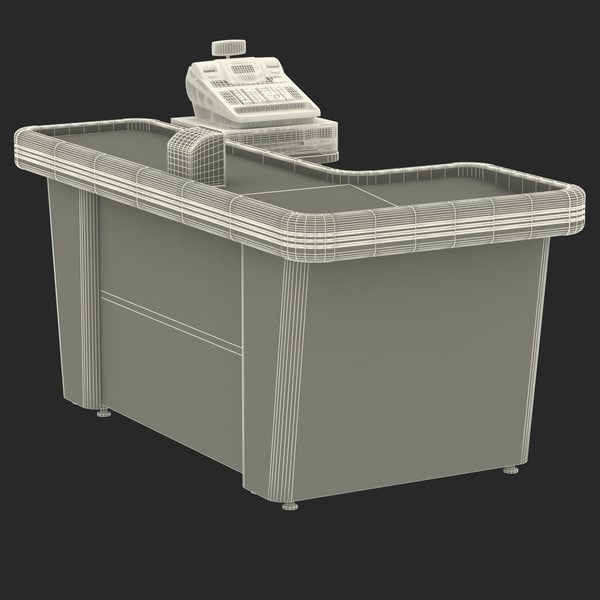 3d model cash counter 8