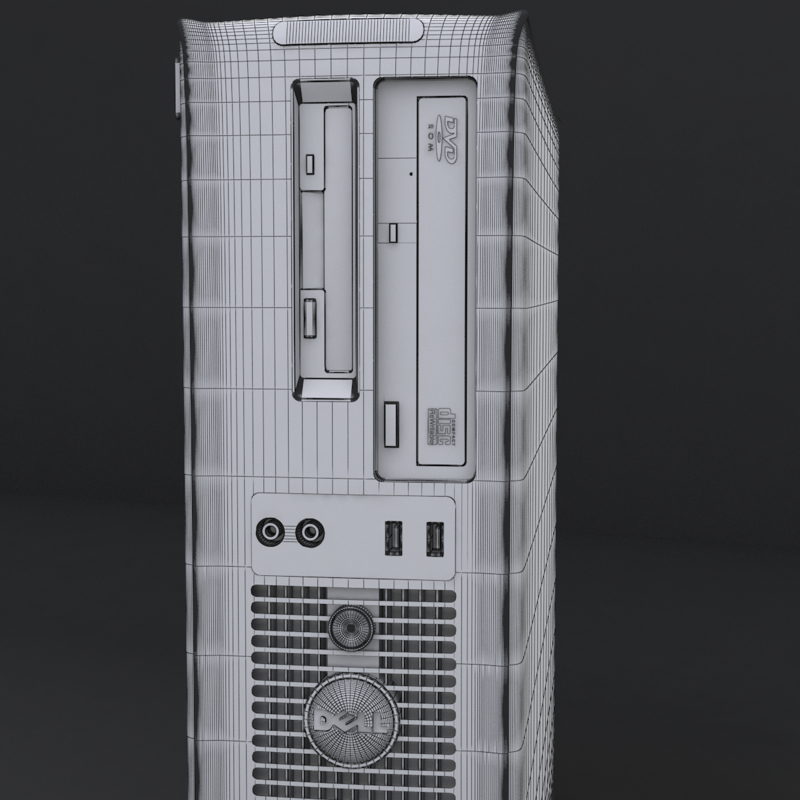 3d dell optiplex desktop computer model