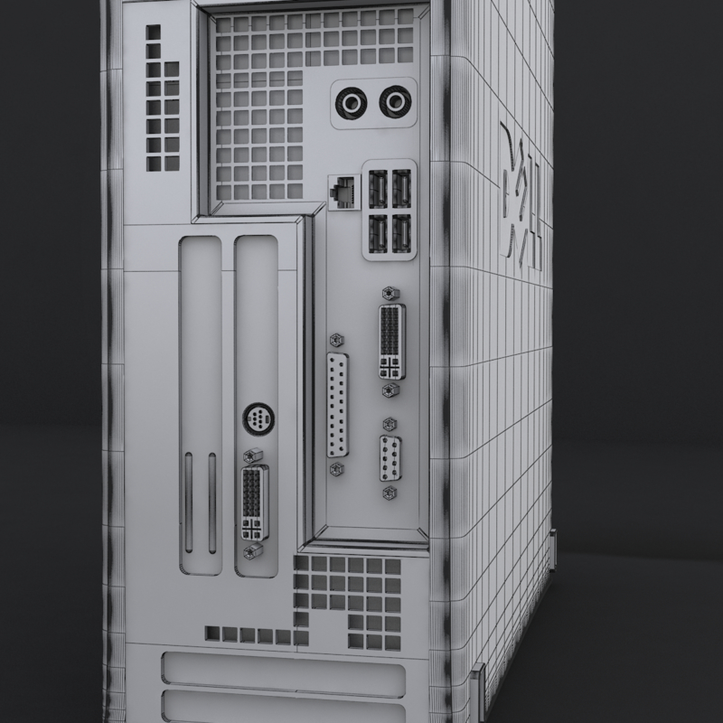 3d dell optiplex desktop computer model