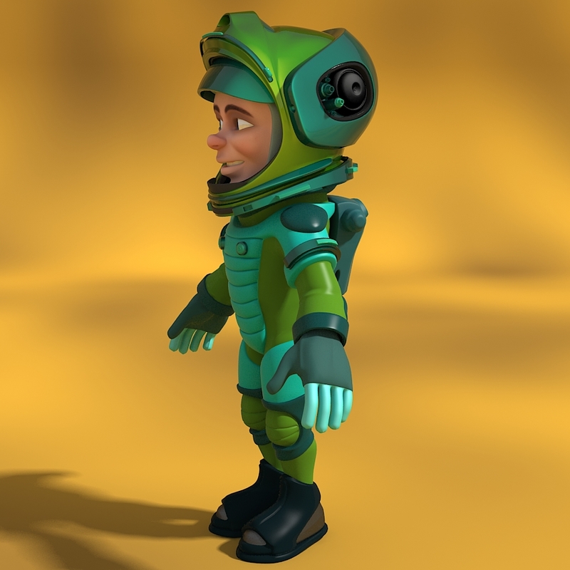 3d model cartoon astronaut