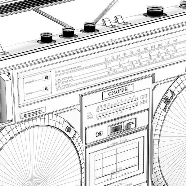 3dsmax crown csc-950l boombox