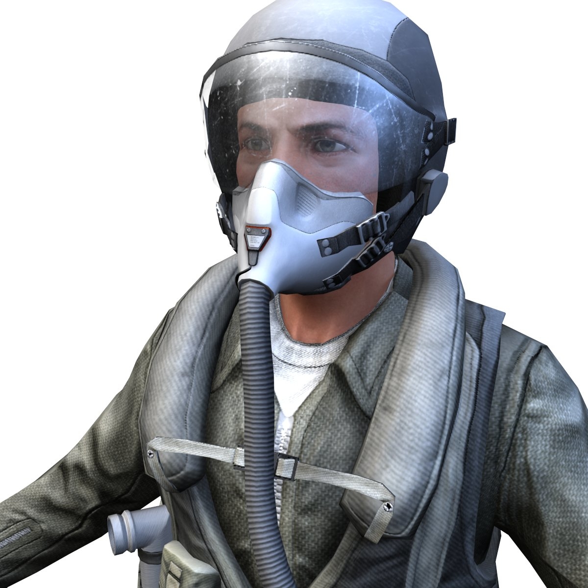 army pilot real-time 3d model