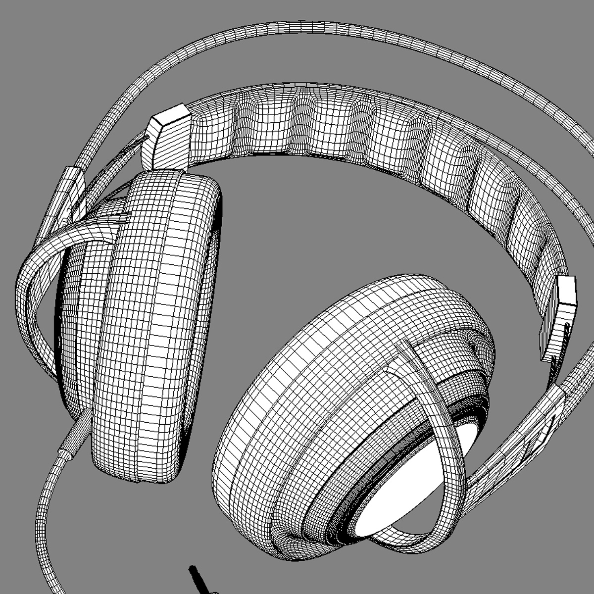3d headphones head phones model