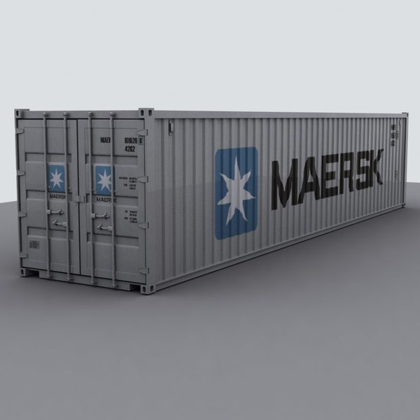 iso 40 ft container 3d model