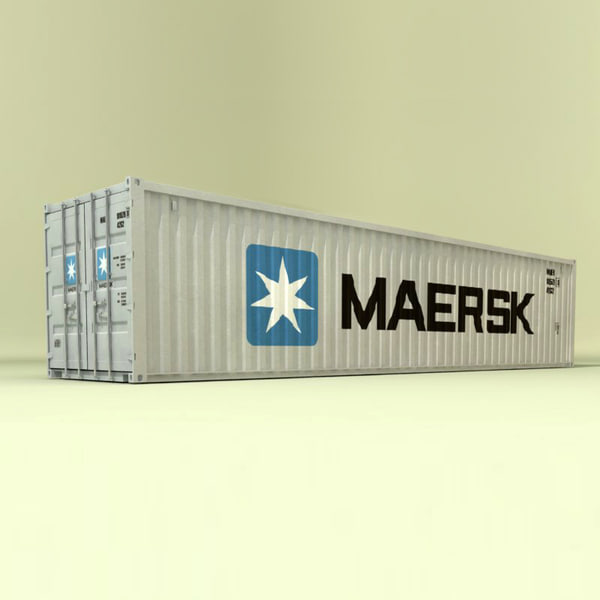 iso 40 ft container 3d model