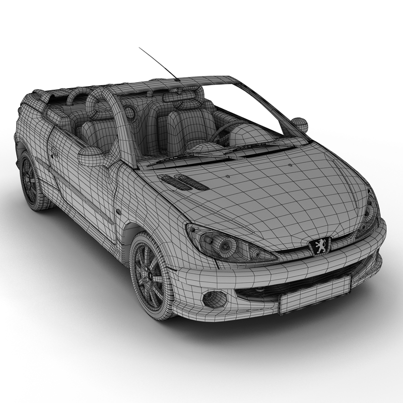 3d peugeot 206 cc