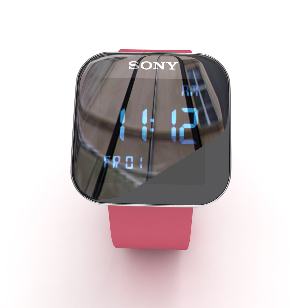 3d model sony smartwatch pink