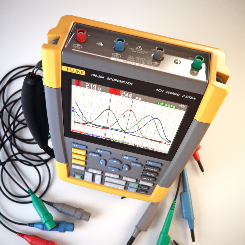 multimeter fluke 190-204 3d model