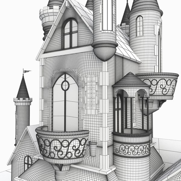 3d castle cartoon