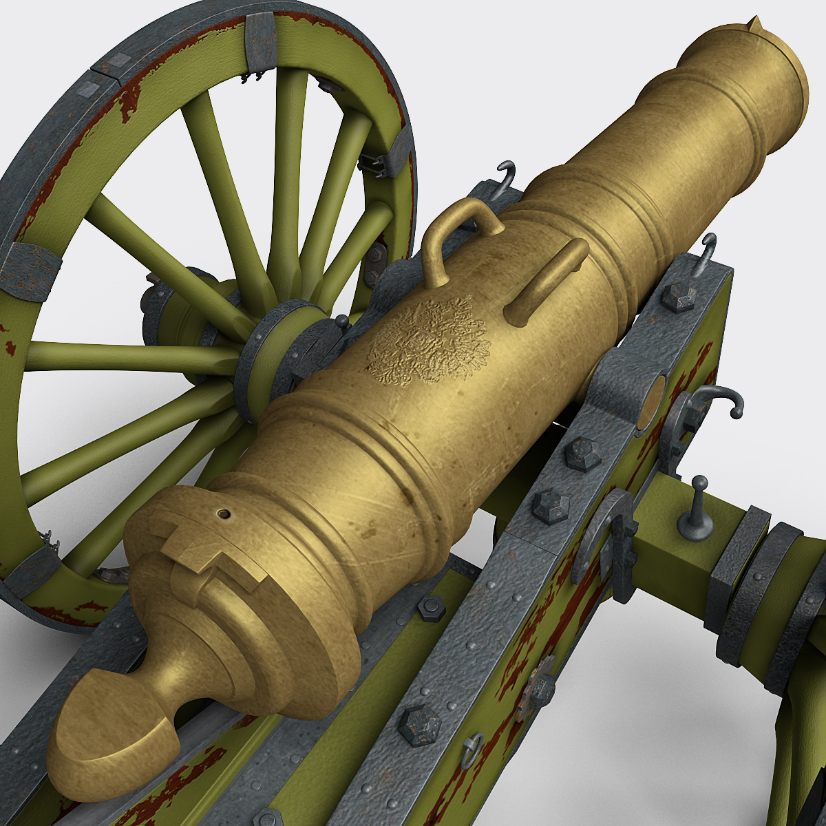 3d model cannon licorne howitzers