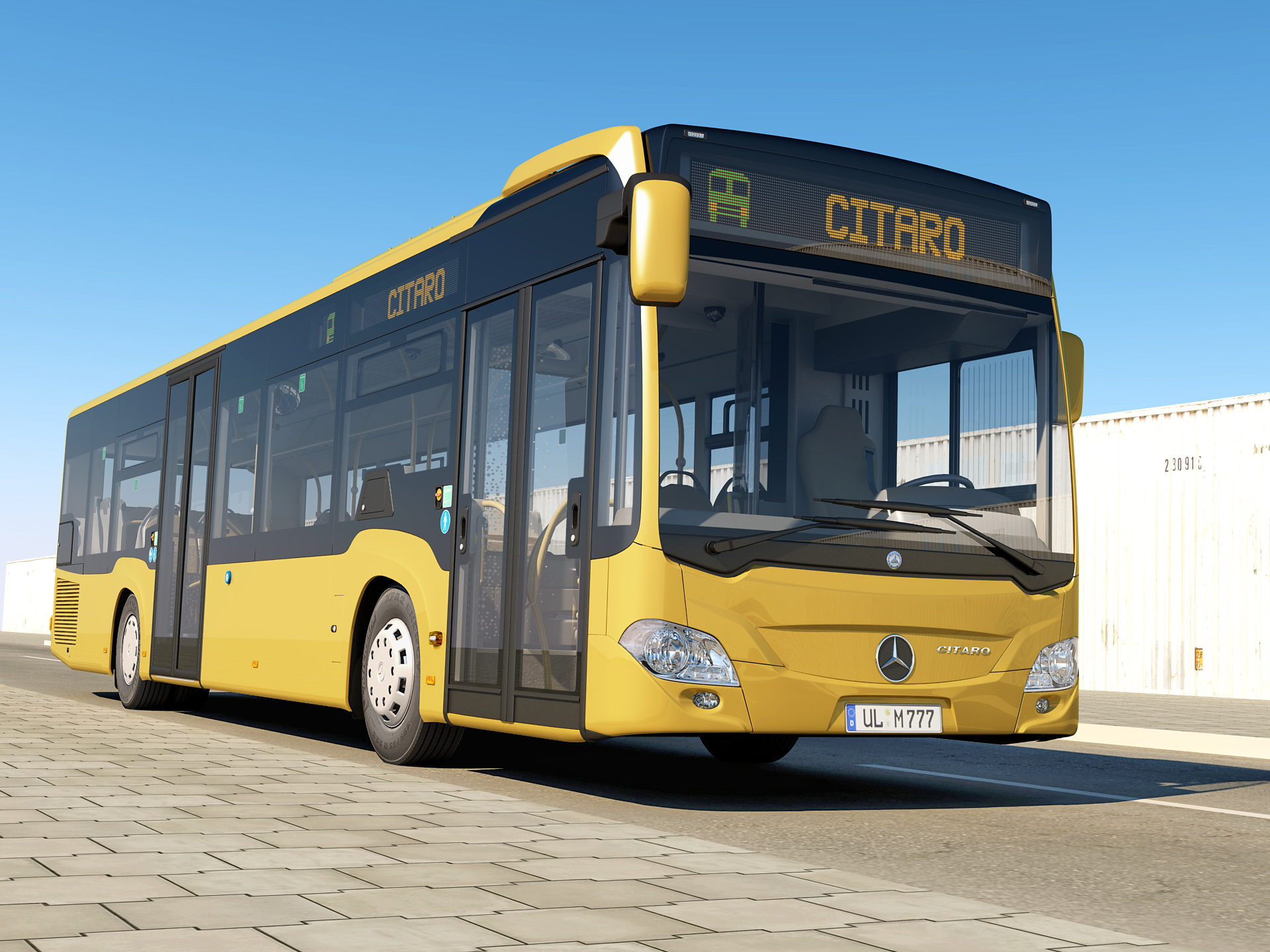 3d model realistic mercedes-benz citaro 2011