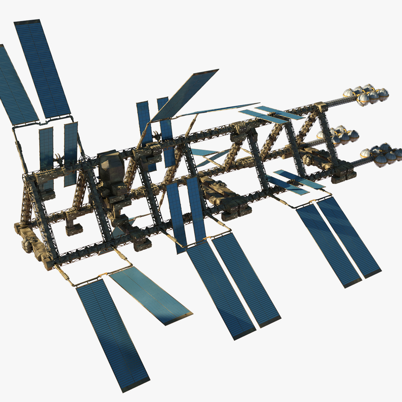 3d model sci-fi station space