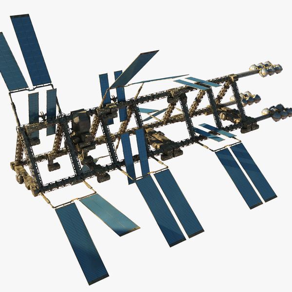 3d model sci-fi station space