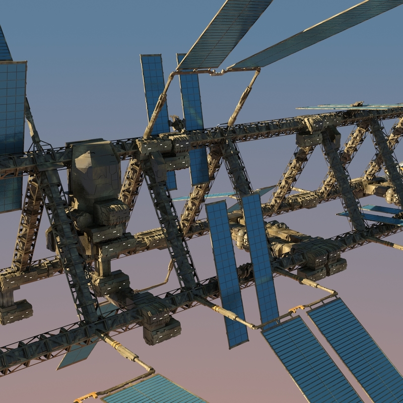 3d model sci-fi station space