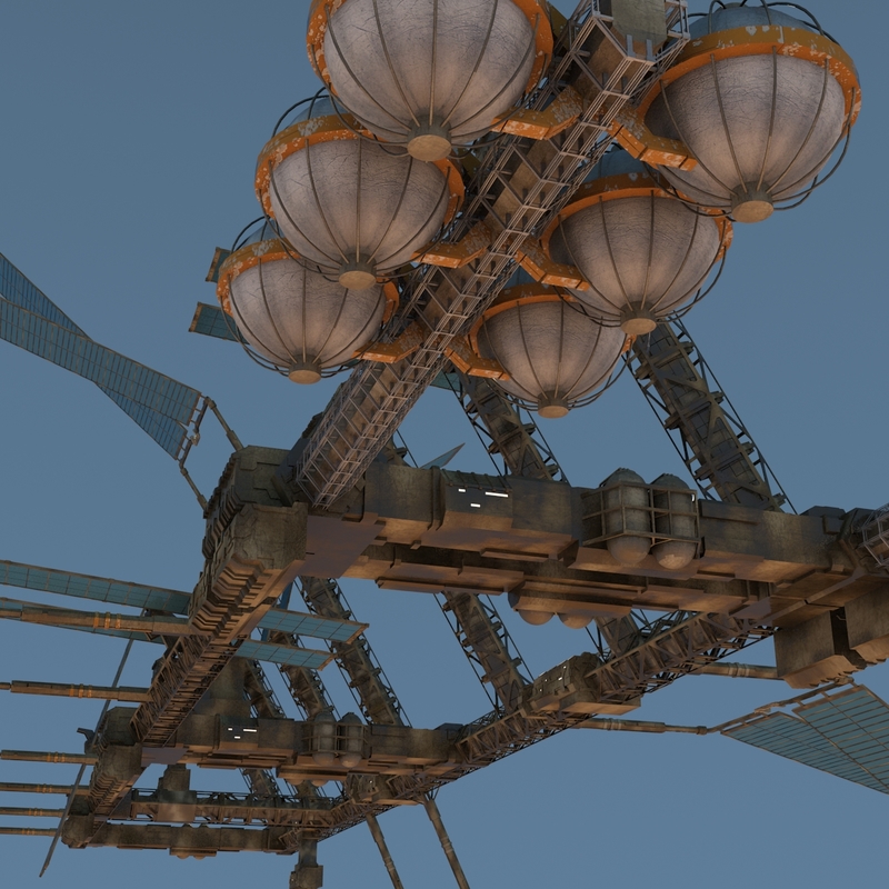 3d model sci-fi station space