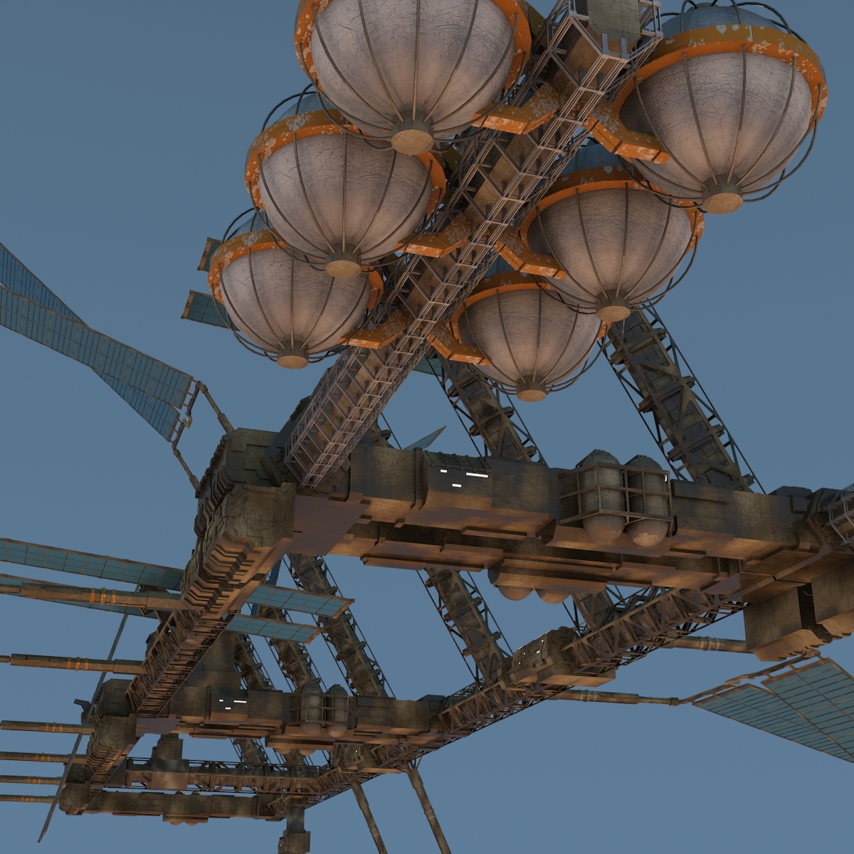 3d model sci-fi station space