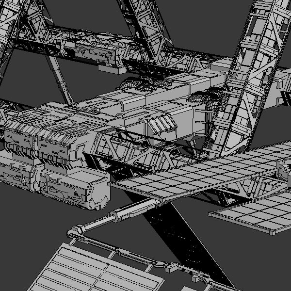 3d model sci-fi station space