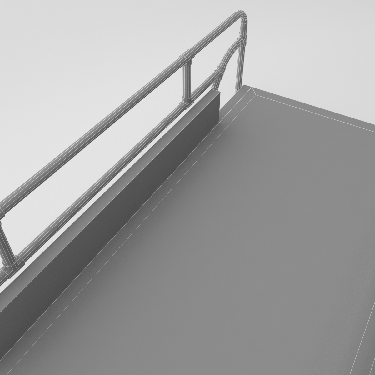 modular industrial catwalk 3d model