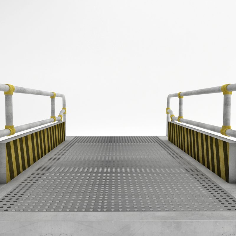 modular industrial catwalk 3d model
