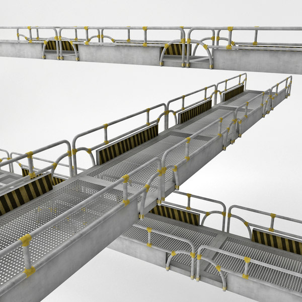modular industrial catwalk 3d model