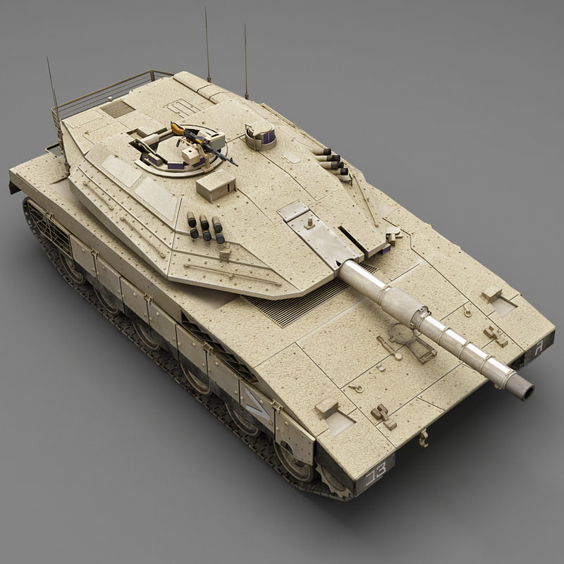 3d model of tank merkava mk4