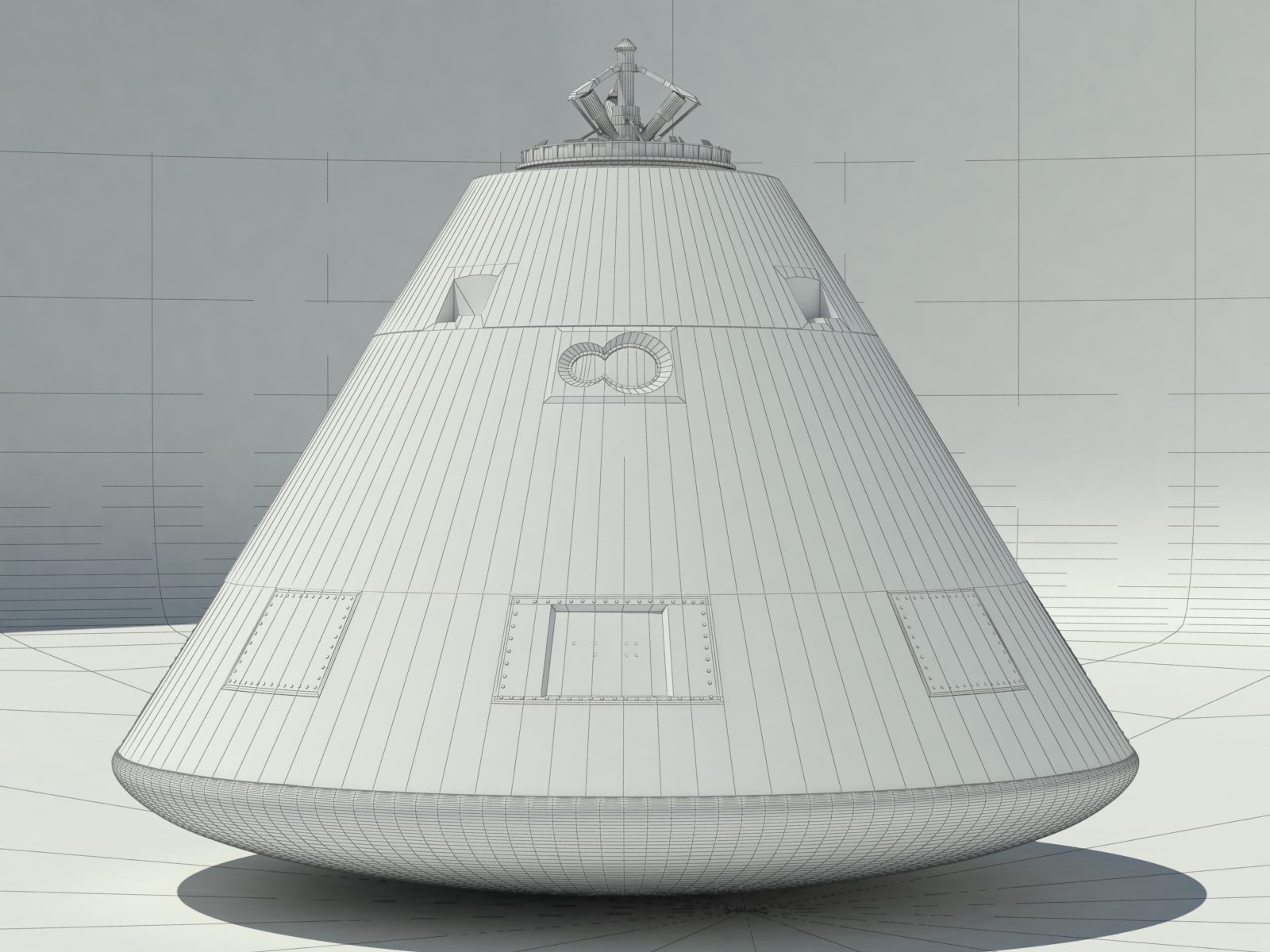 3d Apollo Command Module Model