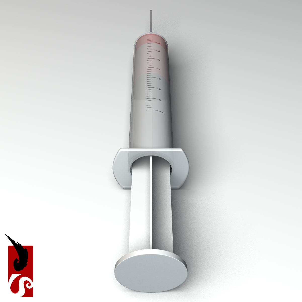 3d syringe needle model