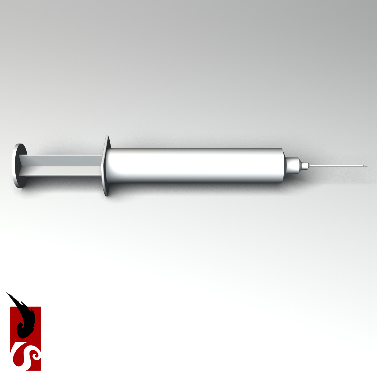 3d syringe needle model