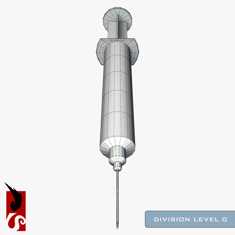 3d syringe needle model