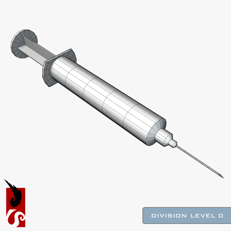 3d syringe needle model