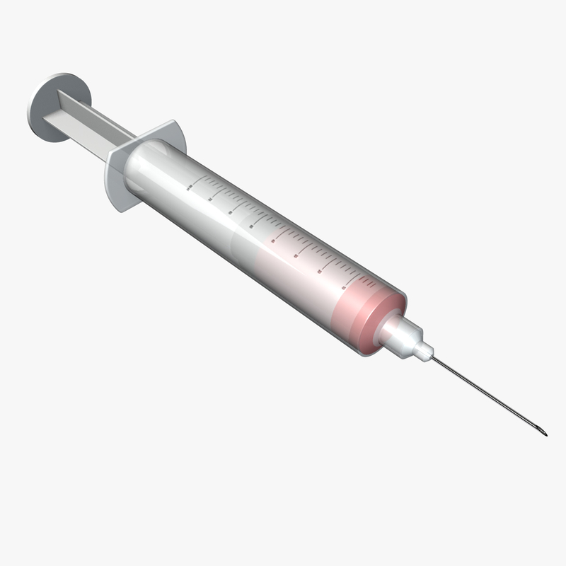 3d syringe needle model